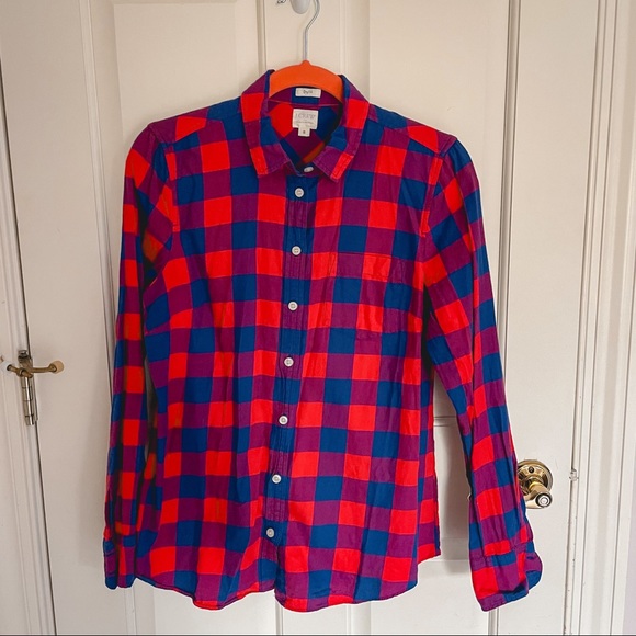 J. Crew | Tops | J Crew Plaid Flannel Buttondown | Poshmark